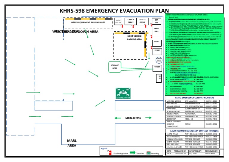 Khrs-598 Emergency Evacuation Plan: Well Pad Area Material Laydown Area | PDF | Emergency ...