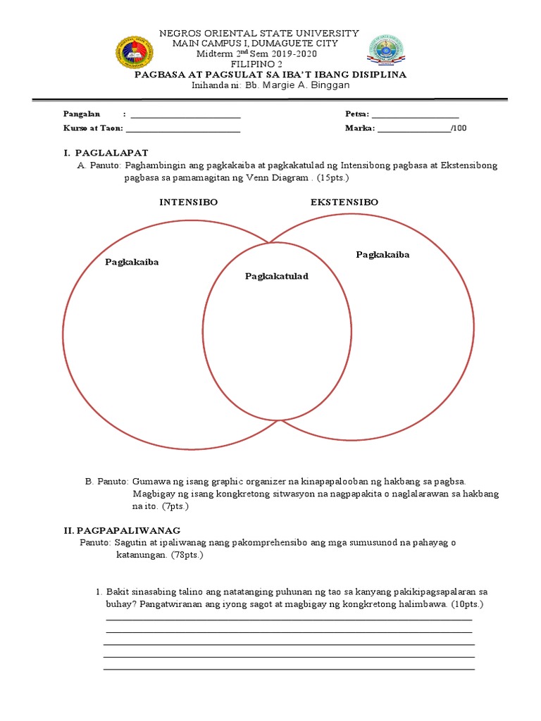Fil 2 Midterm 2020 PDF | PDF