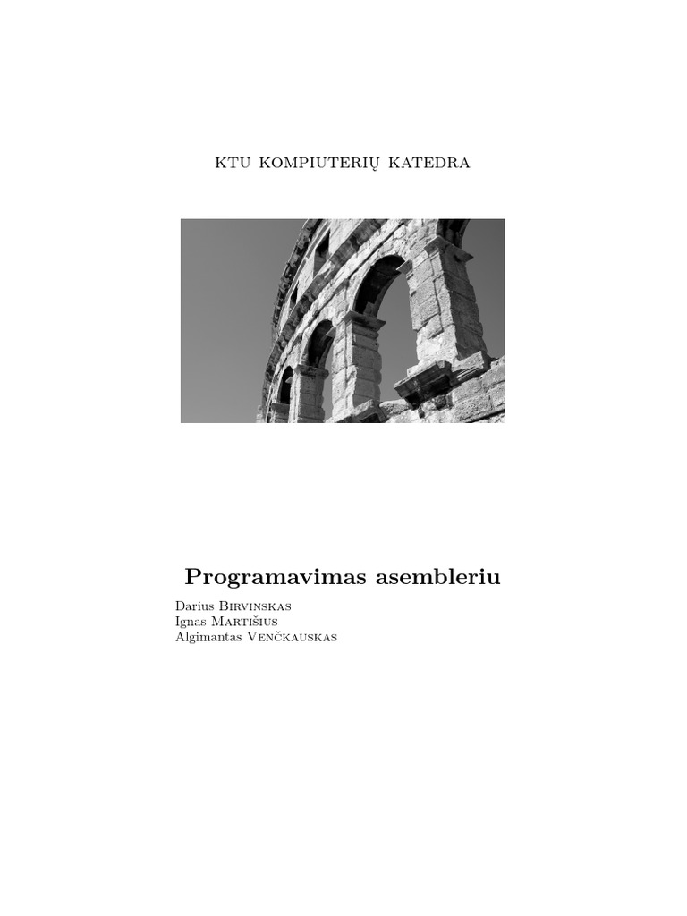 Birvinskas D., Martišius I., Venčkauskas A. Programavimas asembleriu | PDF