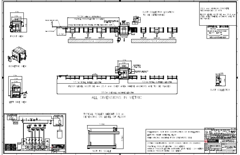 PythonX-2 Structural Fabrication Cutting Envelope Schematic | PDF