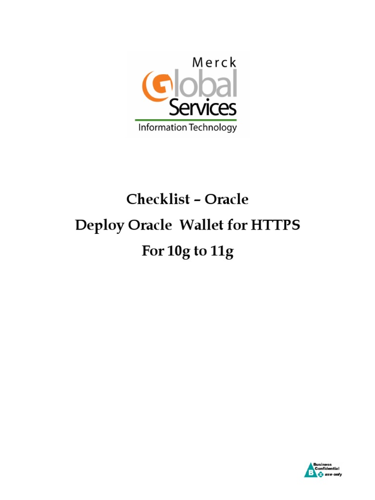 Oracle Wallet Deployment Guide | PDF | Login | Microsoft Excel
