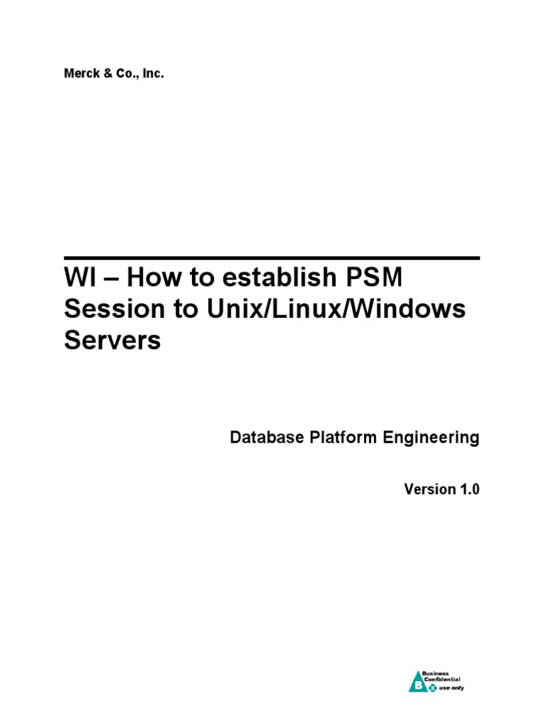 Establishing PSM Sessions for DBAs | PDF | Databases | System Software