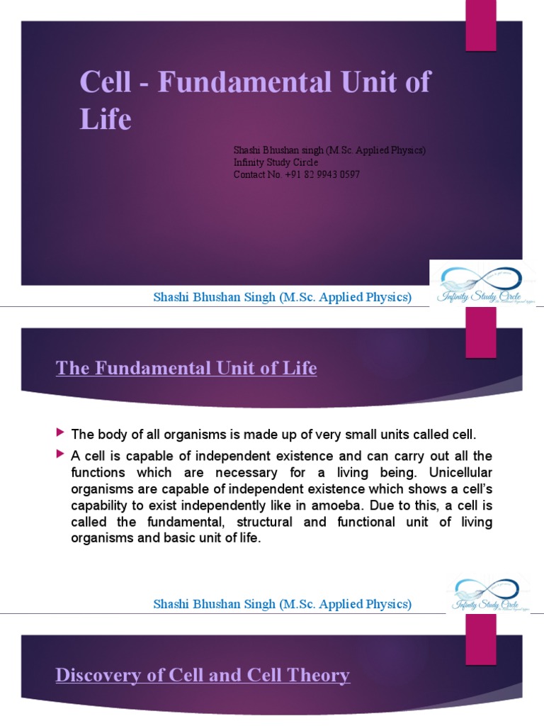 Fundamental Unit of Life: Cell | PDF | Cell (Biology) | Cell Membrane