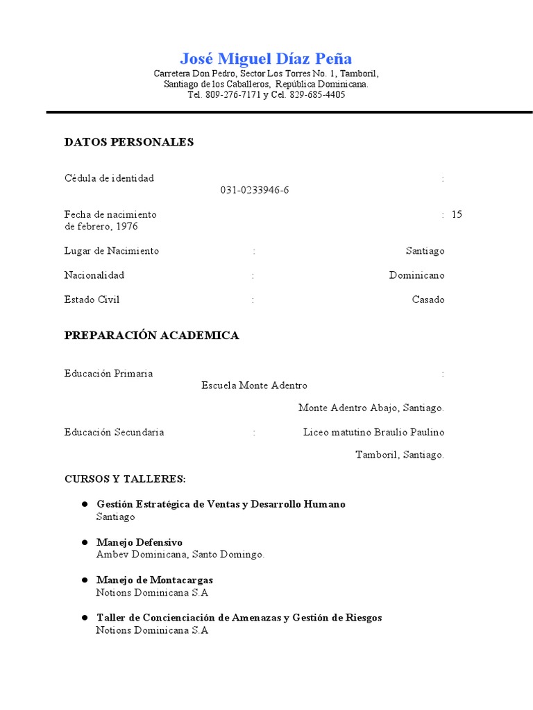 Curriculum Chelo | PDF