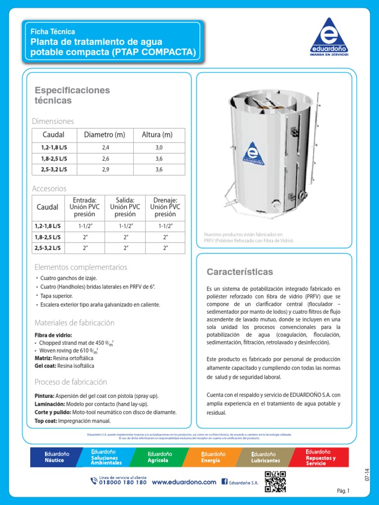 Ptap Compacta | PDF | Agua potable | Filtración