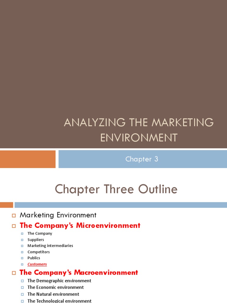 Chapter 3 Analyzing The Marketing Environment-Chapter 3 E (A) PDF | PDF ...