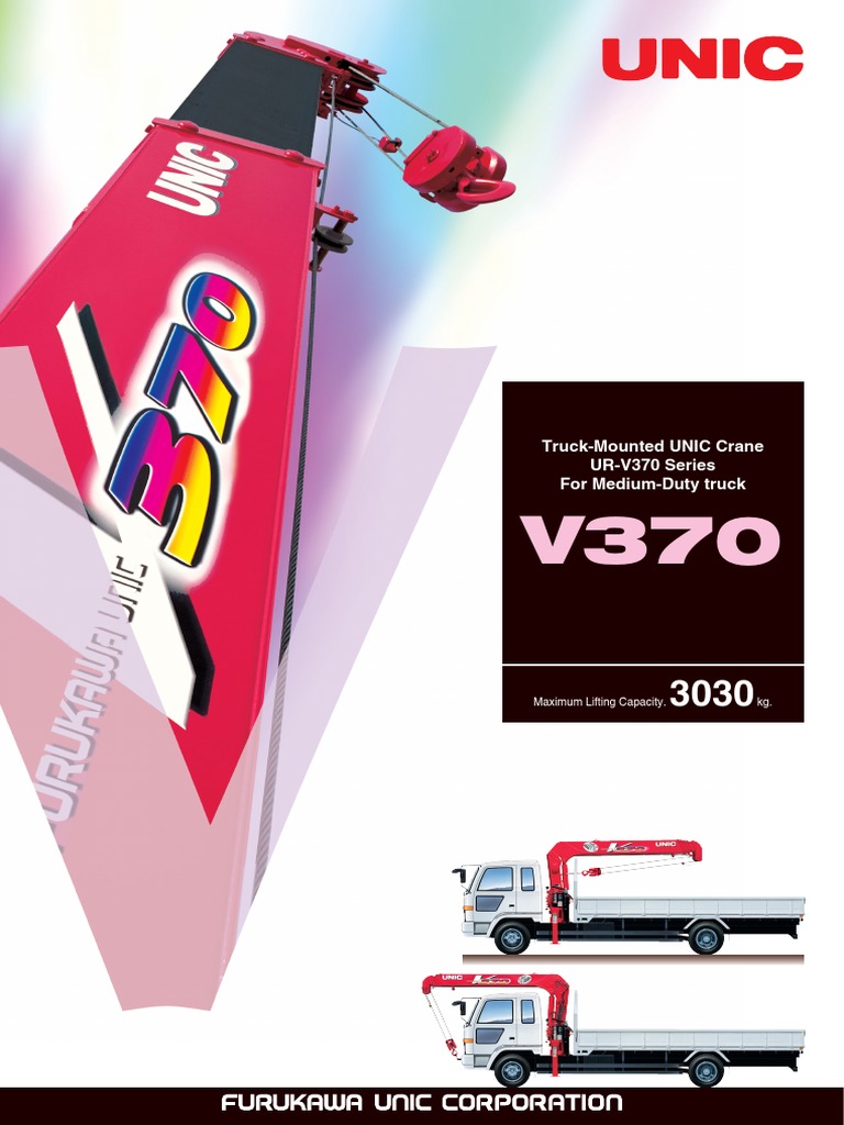 UNIC V370 Crane Specifications Guide | PDF