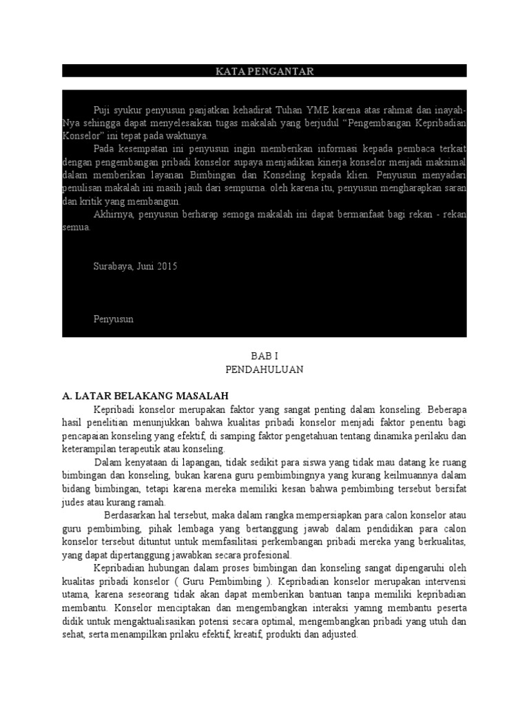 Makalah BK | PDF | Pengembangan Diri