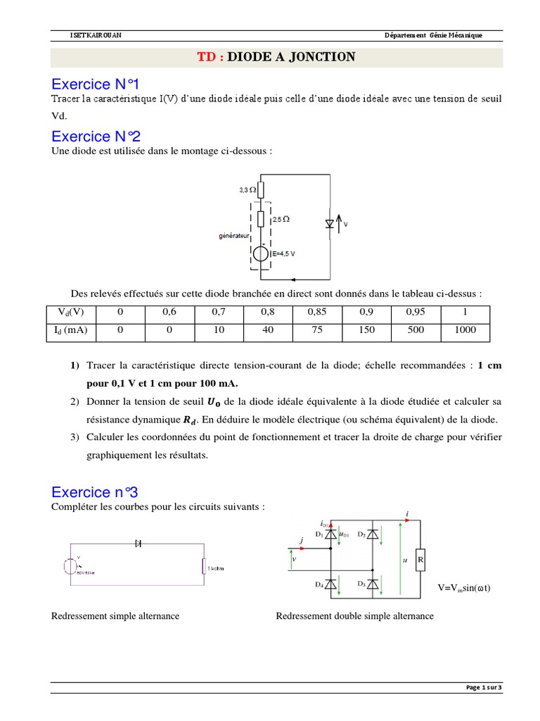 TD1 Diode | PDF | Diode | Diode électroluminescente