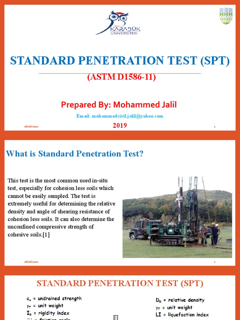 Standard Penetration Test | PDF | Civil Engineering | Mechanical ...