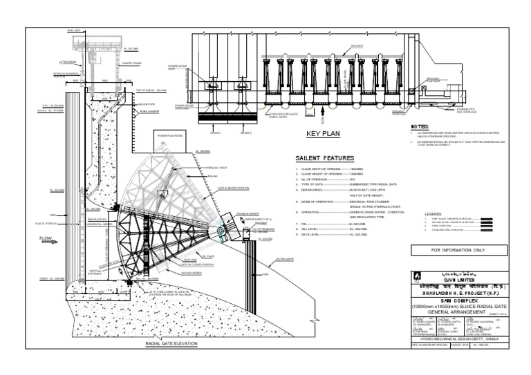 4.S04-SLUICE RADIAL GATE (1of 2) - Model | PDF | Dam | Spillway