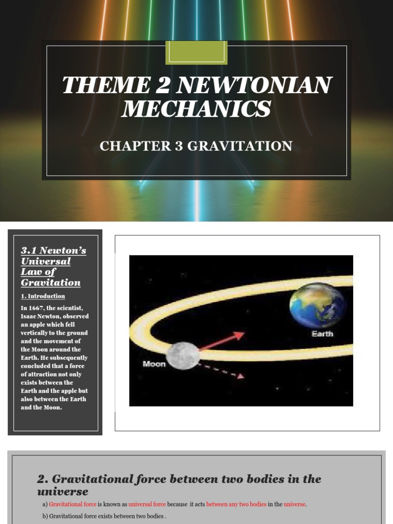 3.1 Newton's Universal Law of Gravitation | PDF | Gravity | Orbit