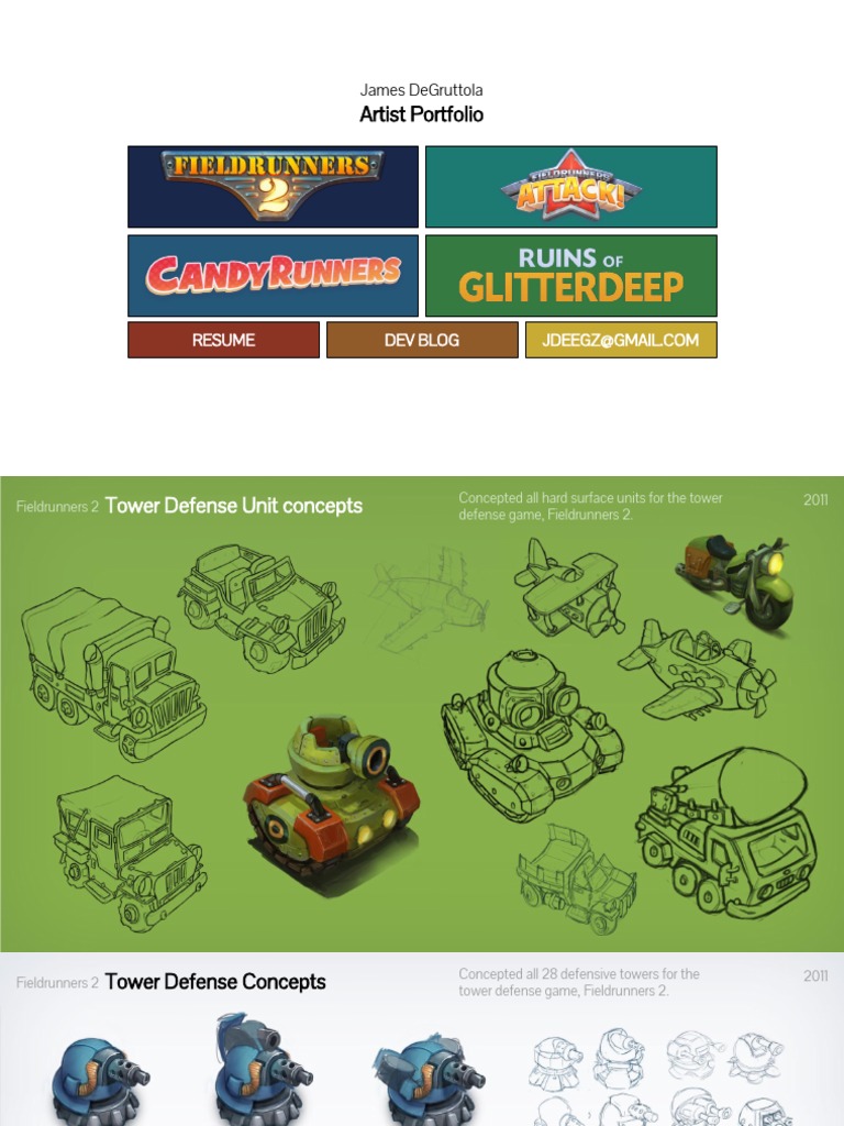 James DeGruttola: 3D Game Artist Portfolio | PDF | 3 D Computer ...