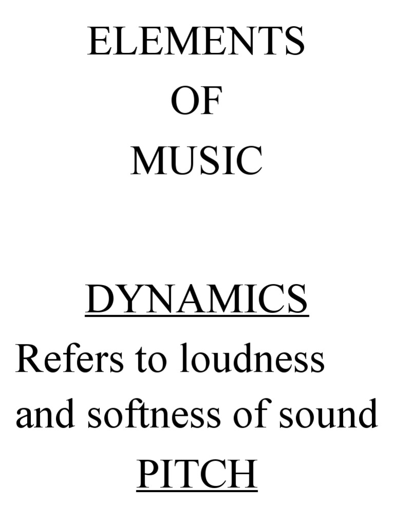 ELEMENTS of Music | PDF