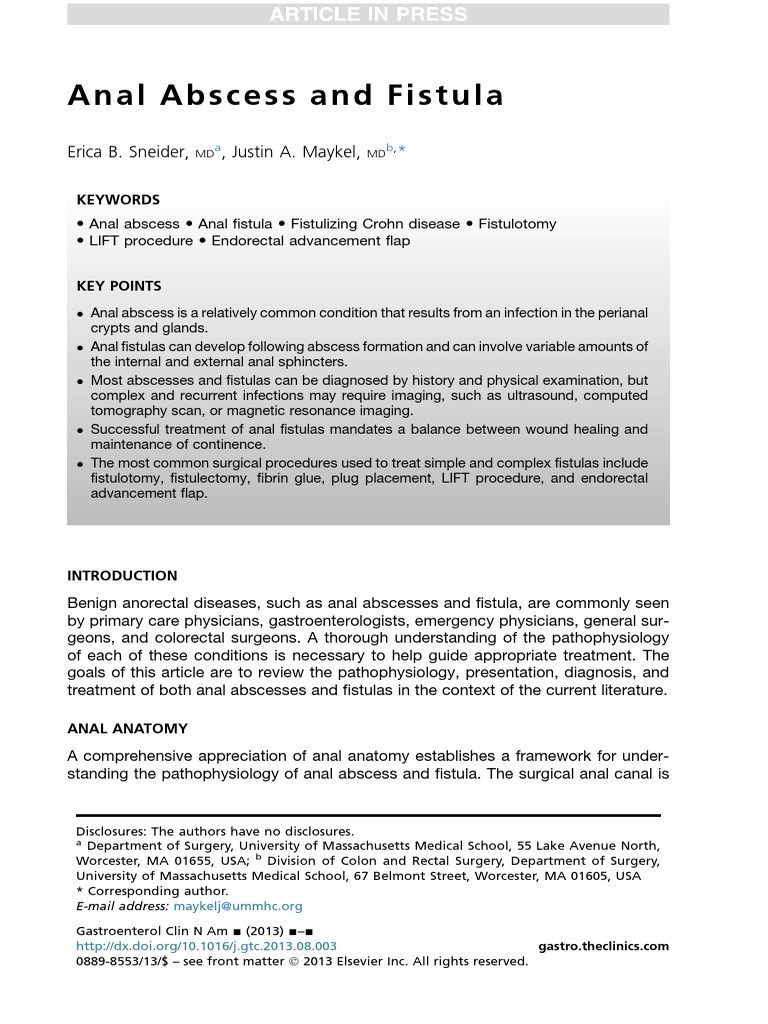 Anal Abscess and Fistula | PDF | Crohn's Disease | Medical Imaging