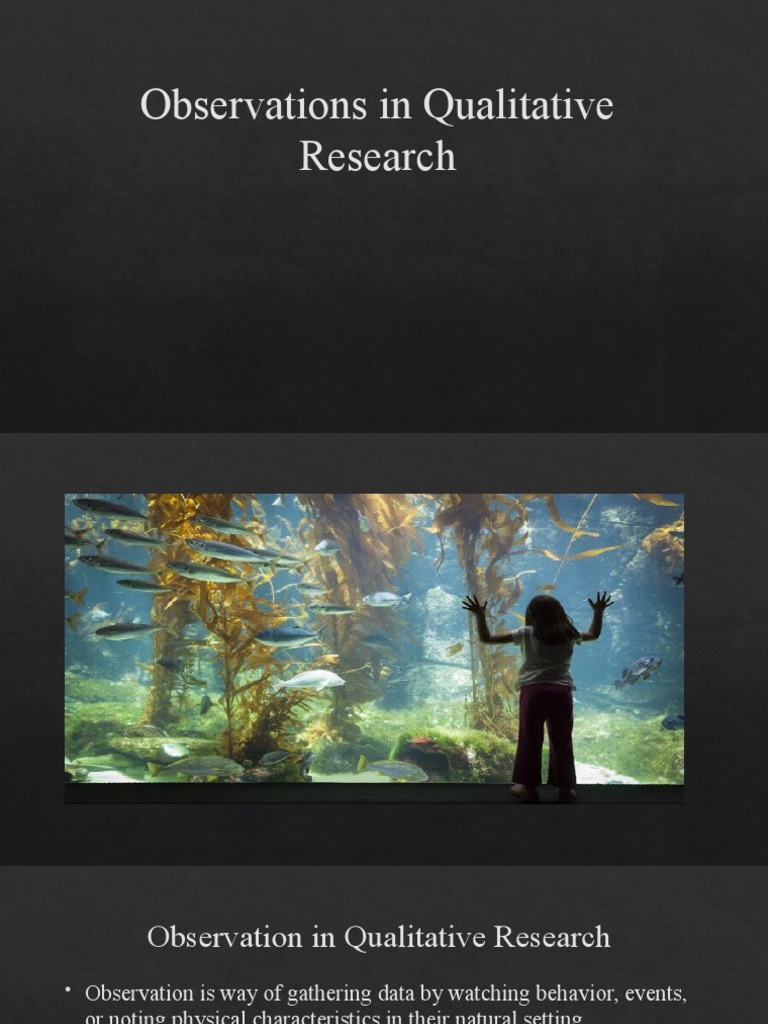 Observation in Qualitative Research | Download Free PDF | Validity ...