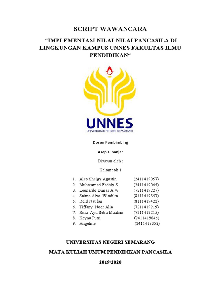 SCRIPT Wawancara Pancasila | PDF