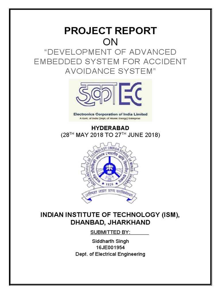 Sem5 Training Report - ECIL-embedded System | PDF | Embedded System | Microcontroller