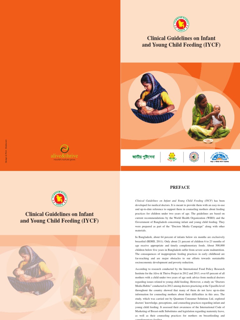Clinical Guidelines On IYCF - 1 | PDF | Breastfeeding | Lactation
