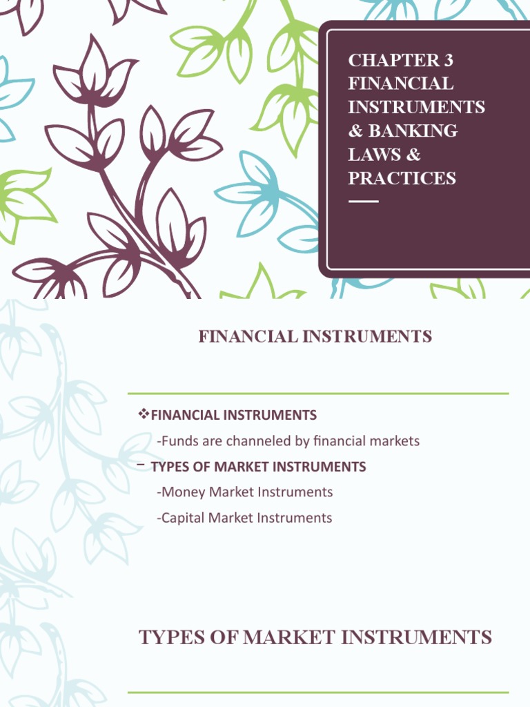 Financial Instruments & Banking Practices | PDF