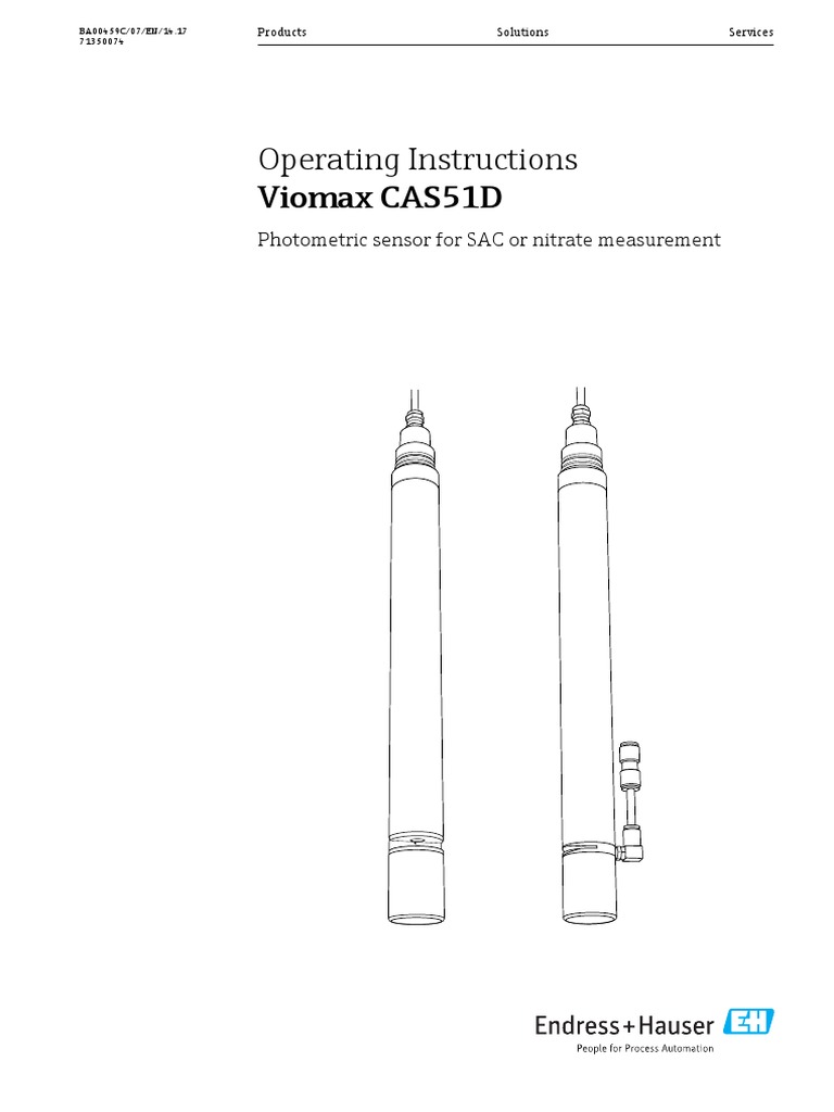 Operating Instructions Viomax CAS51D: Photometric Sensor For SAC or ...