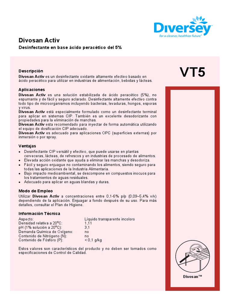 Divosan Activ | PDF | Sustancias químicas | Química
