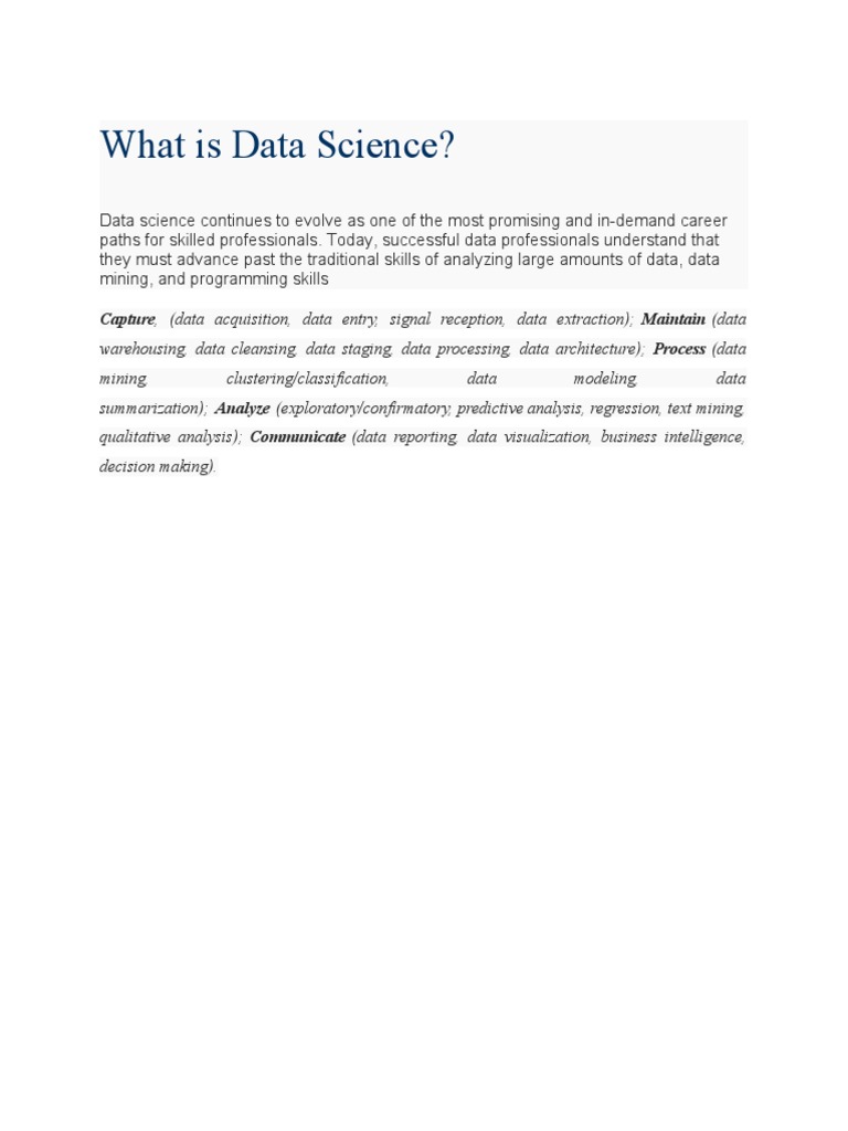 What Is Data Science | PDF | Computers