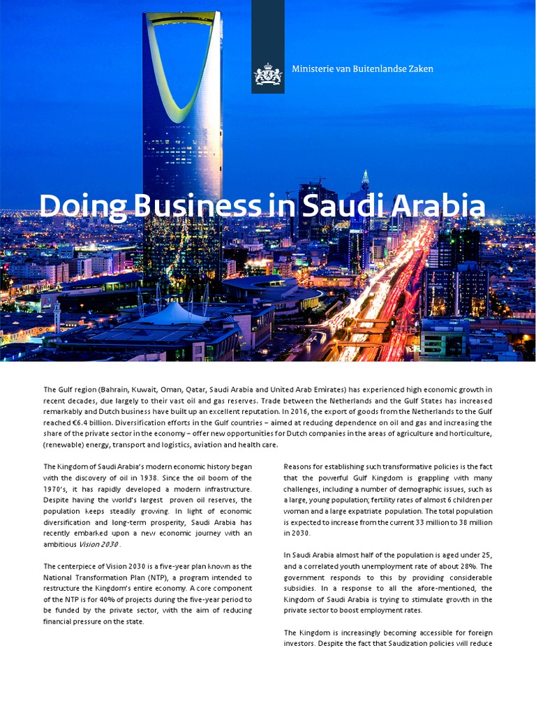 Doing Business in Saudi Arabia: Vision 2030 | Download Free PDF | Saudi ...