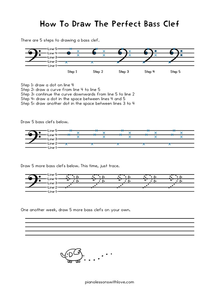 Perfect Bass Clef and Treble Clef