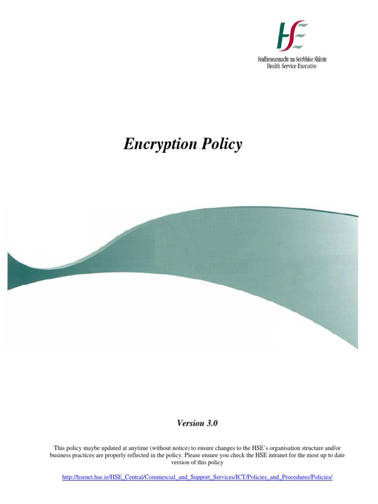 Encryption Policy | PDF | Encryption | Computer Data Storage