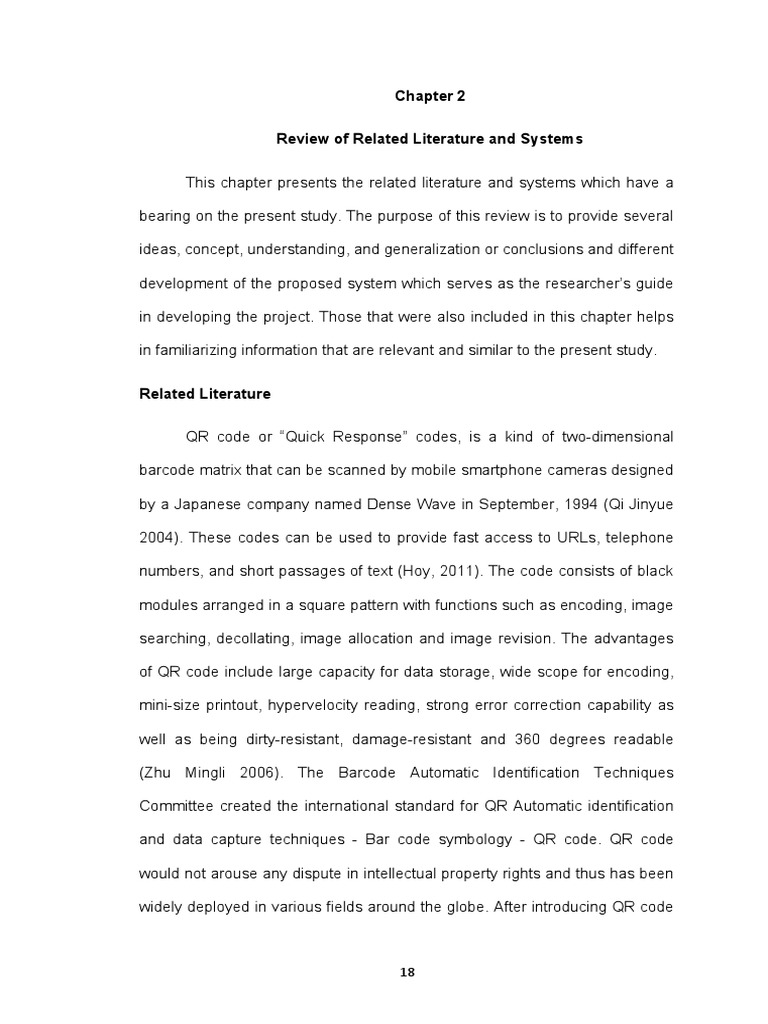 Review of Related Literature and Systems | PDF | Qr Code | Barcode