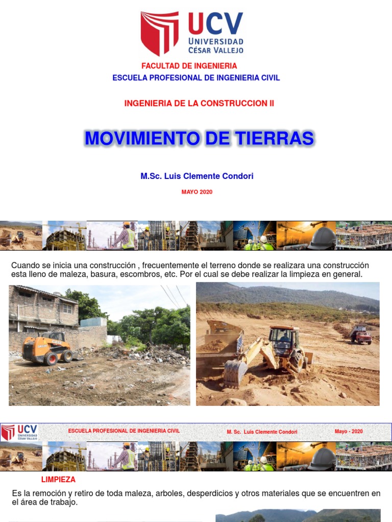 Movimiento de Tierras | PDF | Ingeniero civil | Excavación (Arqueología)