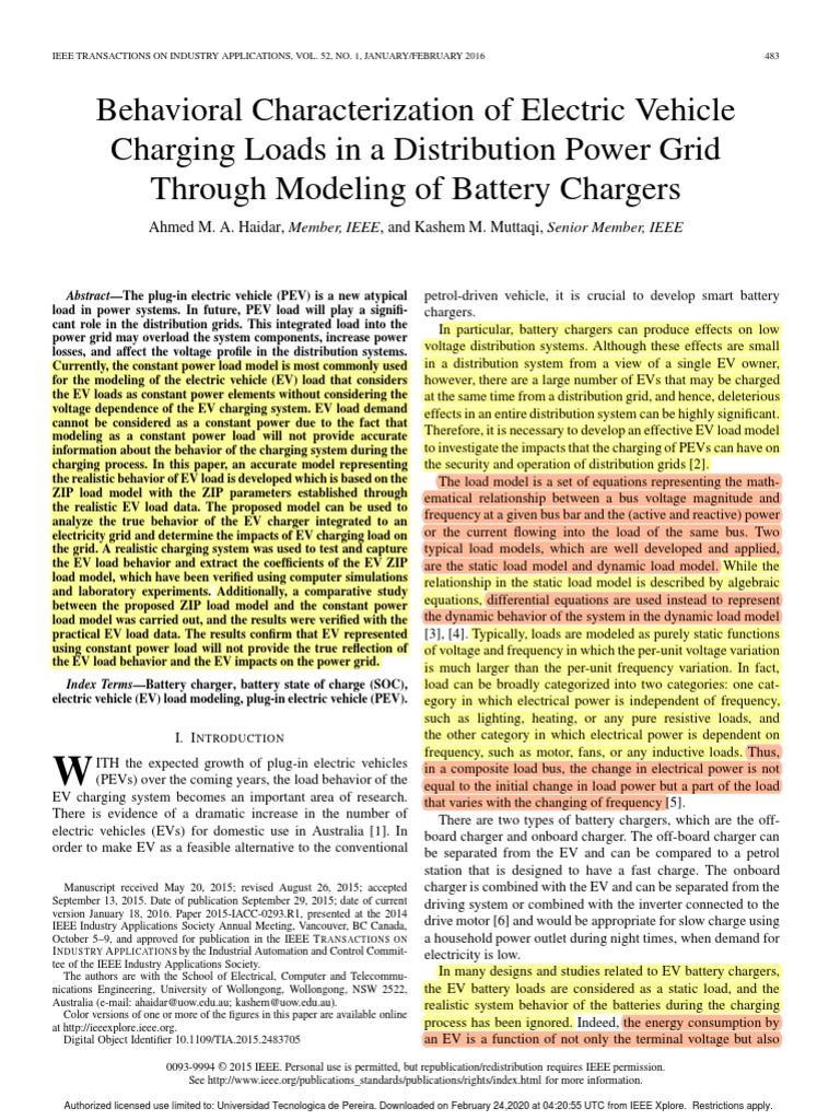 Behavioral Characterization of Electric Vehicle Charging Loads in A ...
