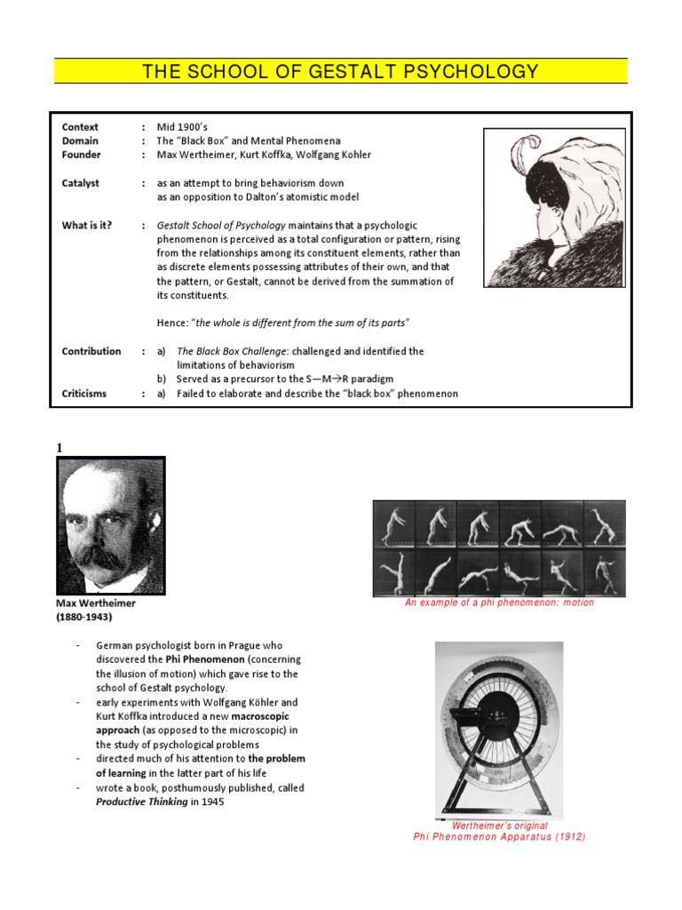 The Foundations of Gestalt Psychology: Exploring the 'Black Box' of ...