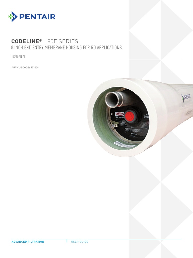 Codeline - 80E Series: 8 Inch End Entry Membrane Housing For Ro ...