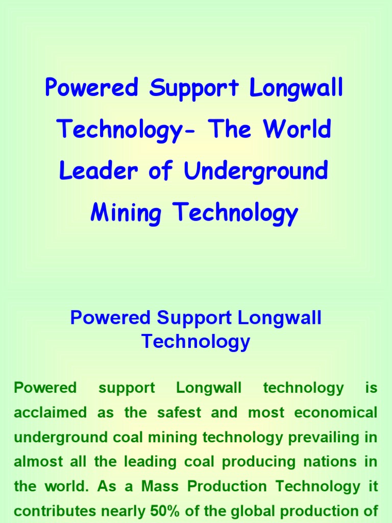 Powered Support Longwall Technology Overview | PDF | Manufactured Goods ...