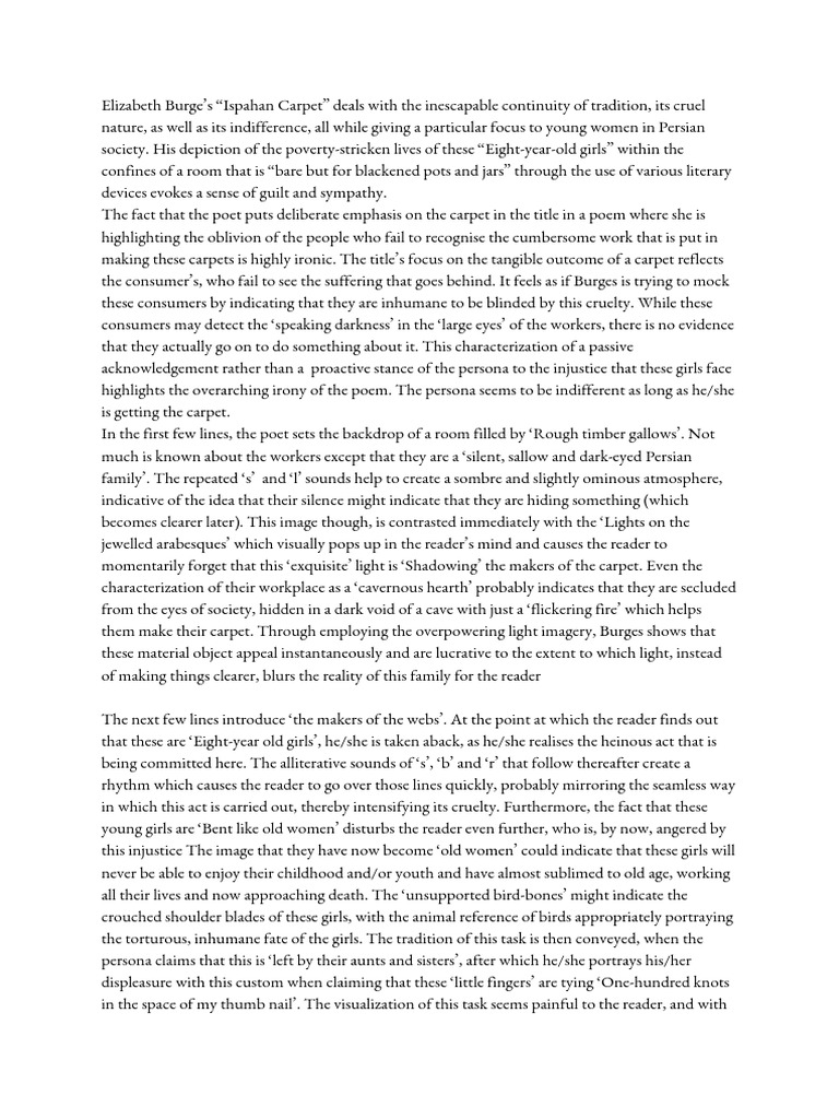 Elizabeth Burge's 'Ispahan Carpet' highlights the cruelty of tradition ...