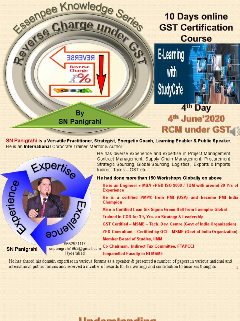 # RCM Under GST - A Complete Analysis by SN Panigrahi | PDF | Value ...