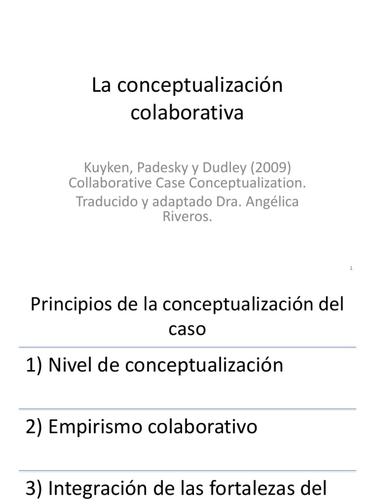Presentación Padesky Mar20 PDF | PDF | Comportamiento | Empirismo
