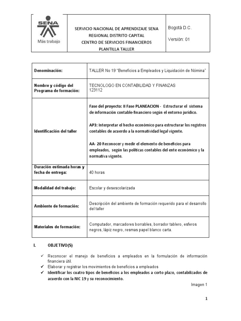 Taller 11 Nómina Y Beneficios A Empleados Pdf Salario Derecho Laboral
