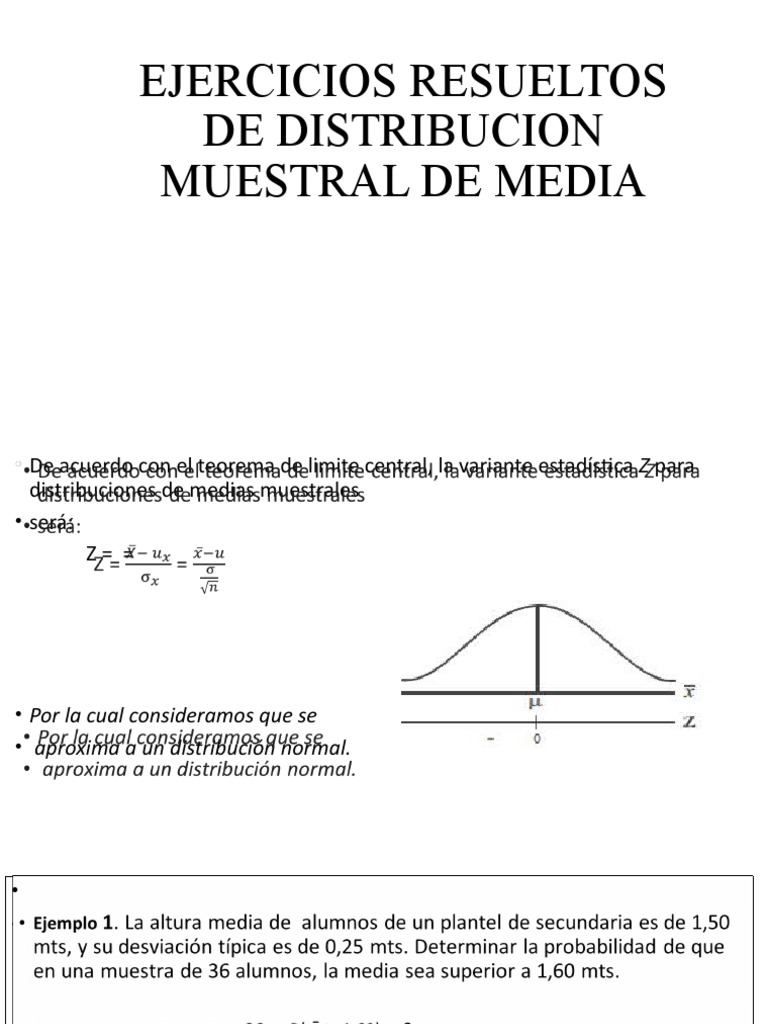 Ejercicios Resueltos de Distribucion Muestral de Media | PDF