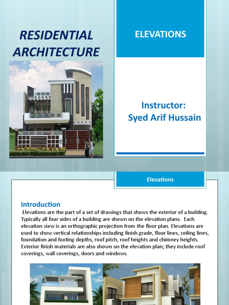 Residential Architecture: Elevations | PDF | Window | Civil Engineering