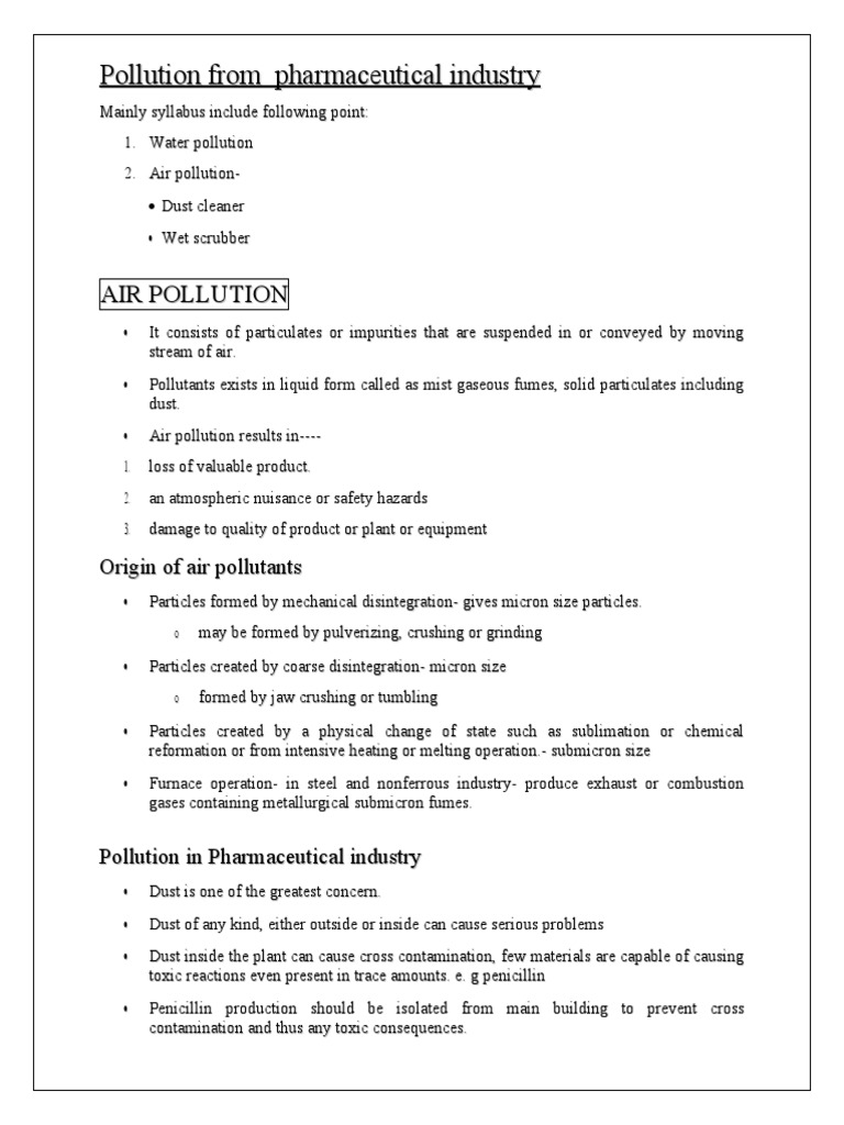 Air Pollution Notes | PDF | Sewage Treatment | Sewage