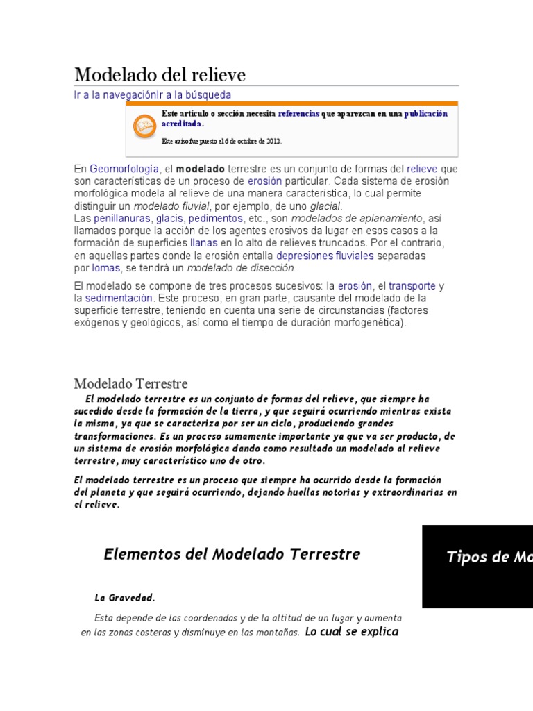 Modelado Terrestre | PDF | Cuenca Sedimentaria | glaciar