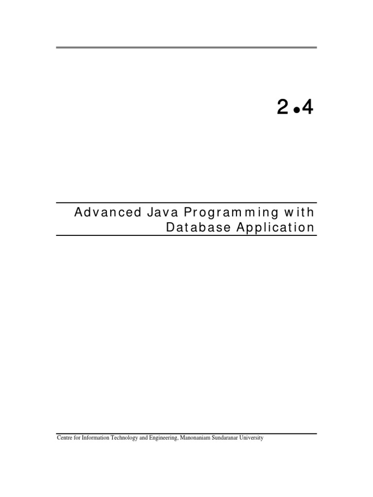 Java Database Programming | PDF | Sql | Databases