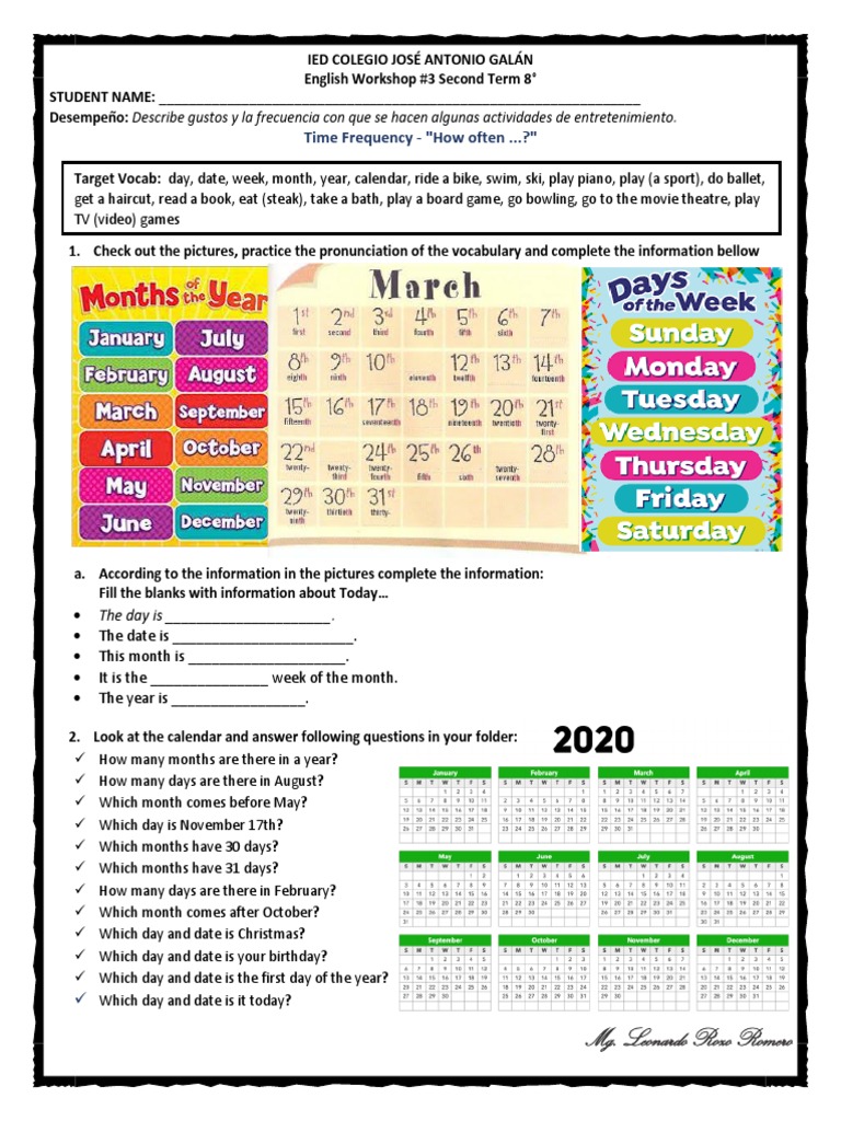 Third English Workshop 8°.virtual PDF | PDF | Grammar | Cognitive Science