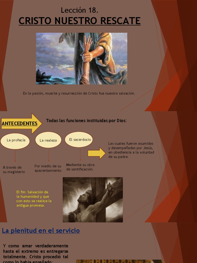 Cristo Nuestro Rescate. Lección 18. 12.01.20 | PDF | Cristo (título ...