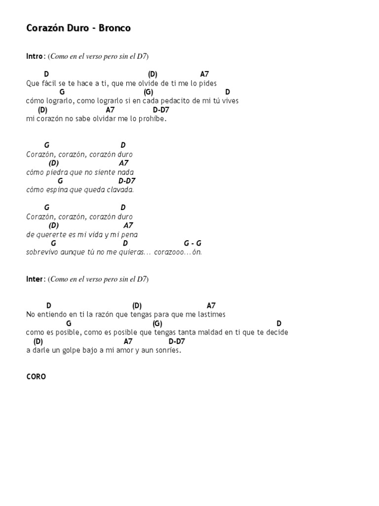 Bronco - Corazón Duro | PDF