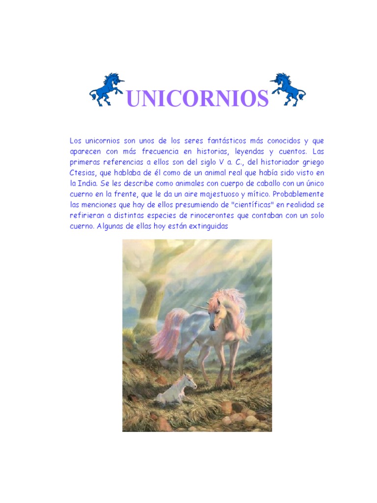 UNICORNIOS | PDF | Unicornio