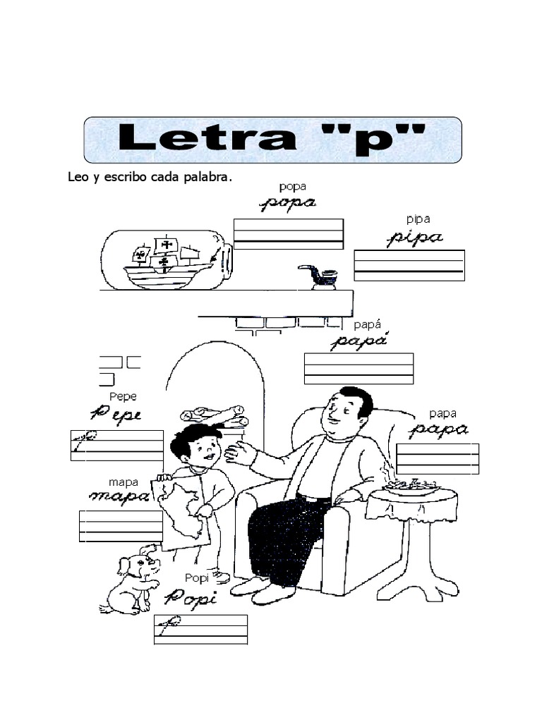 Actividad Lenguaje Letra P | PDF